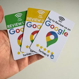 NFC Google Review Card With QR . Double Side PVC Card. Helps Increase ...