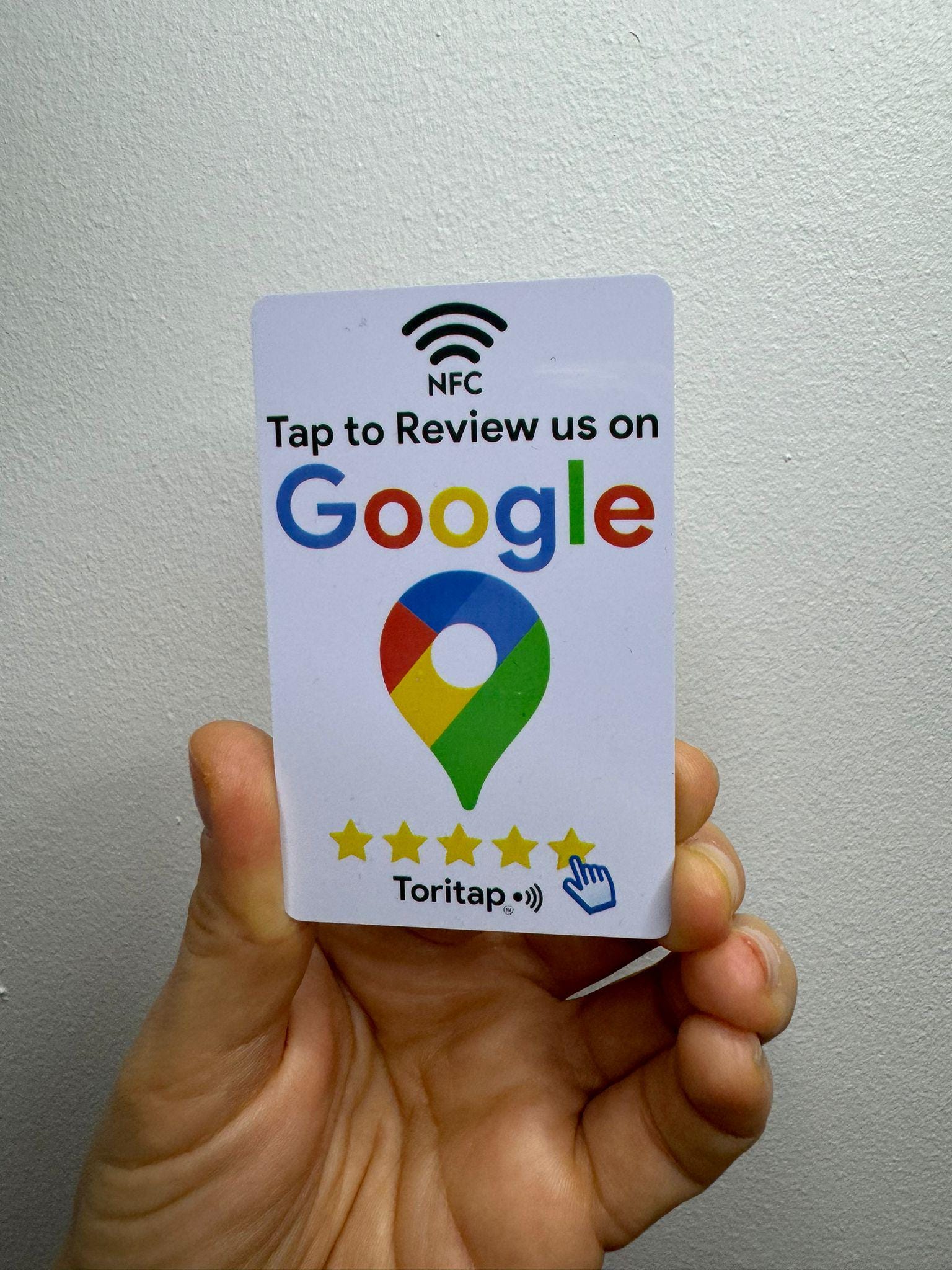 NFC Google Review Card With QR . Double Side PVC Card. Helps Increase ...
