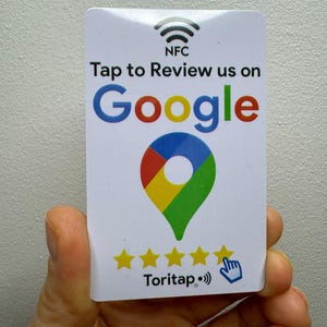 NFC Google Review Card With QR . Double Side PVC Card. Helps Increase ...