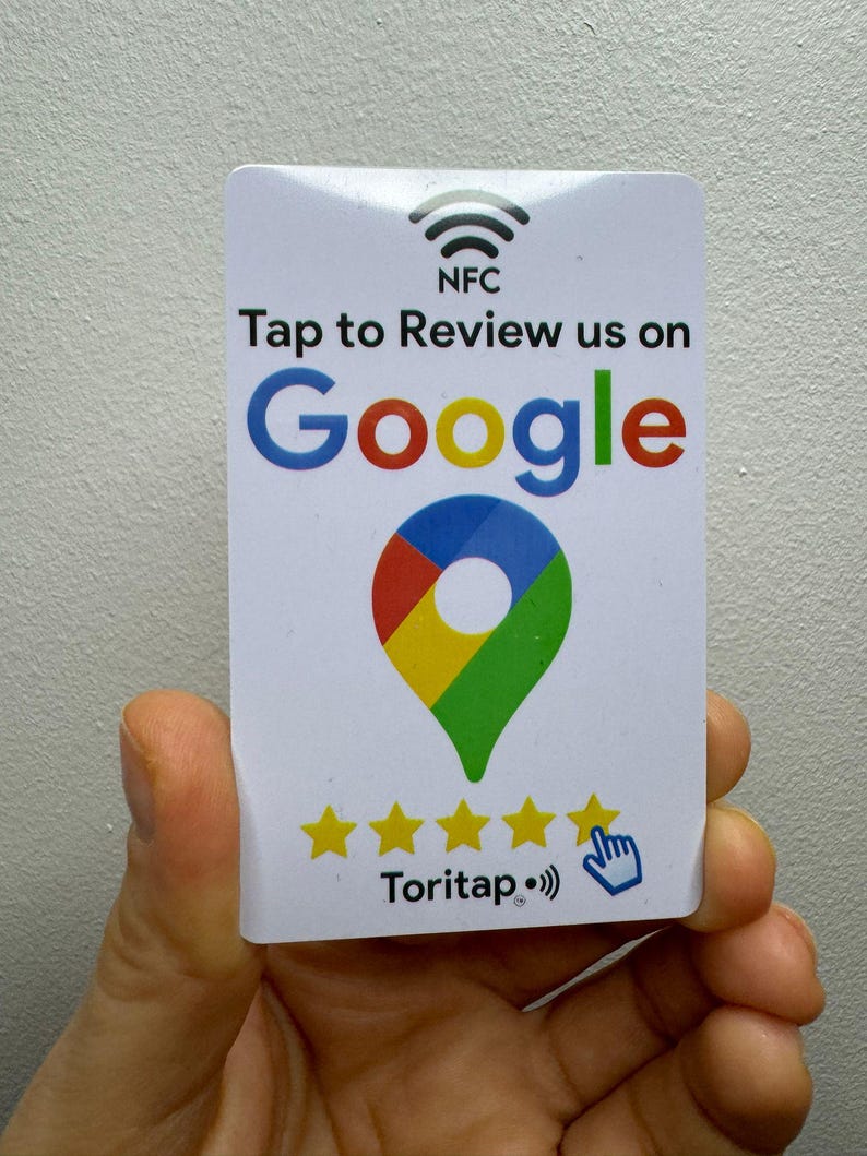 NFC Google Review Card With QR . Double Side PVC Card. Helps Increase ...
