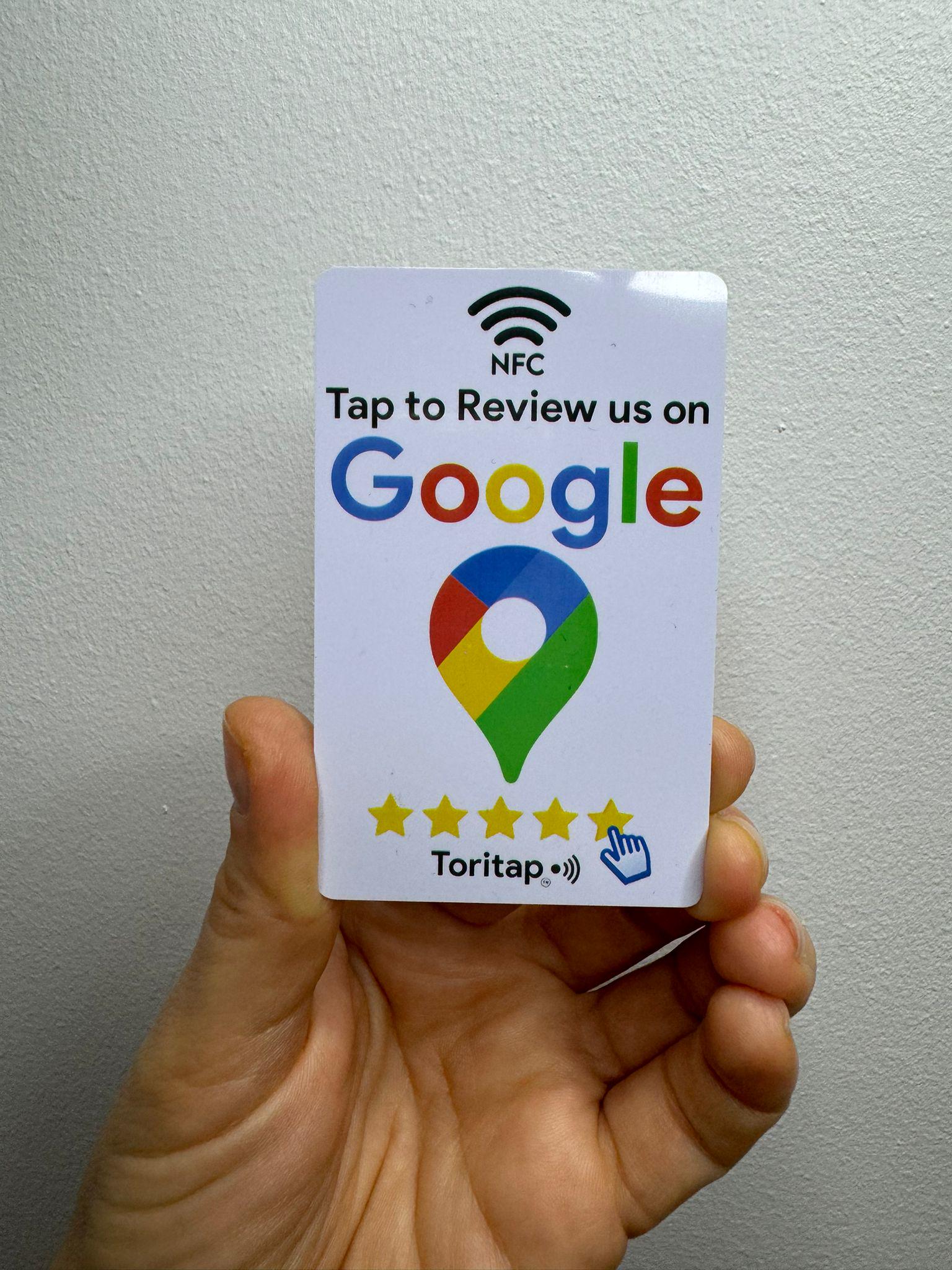 NFC Google Review Card With QR . Double Side PVC Card. Helps Increase ...
