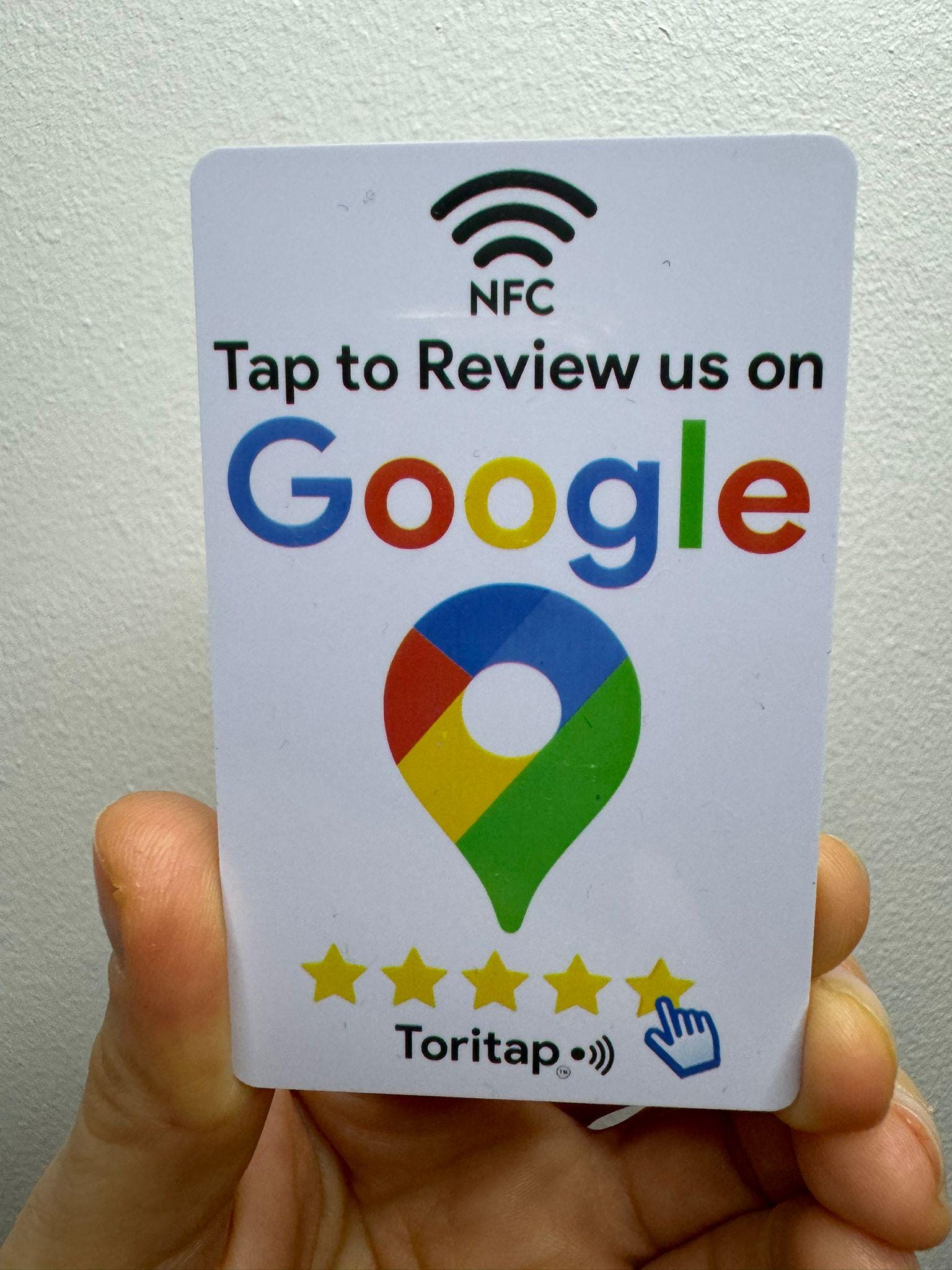 NFC Google Review Card With QR . Double Side PVC Card. Helps Increase ...