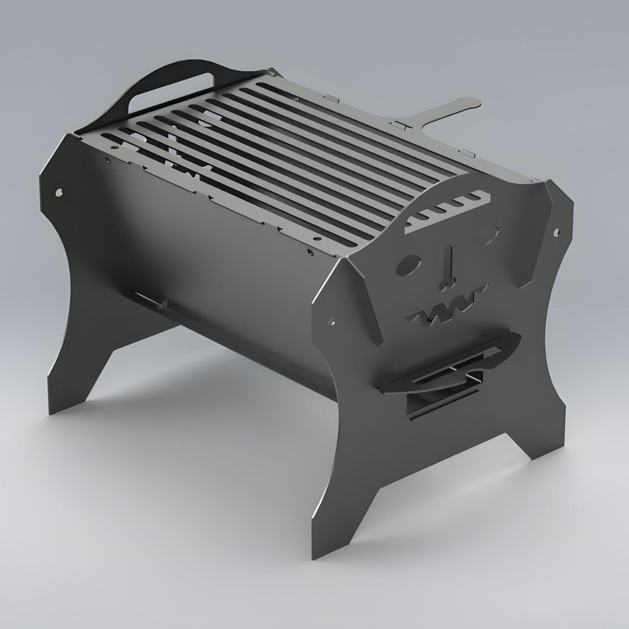 Outdoor Skull Bbq Fire Pit | Cnc Cut Grill | DXF DWG PDF Files ...