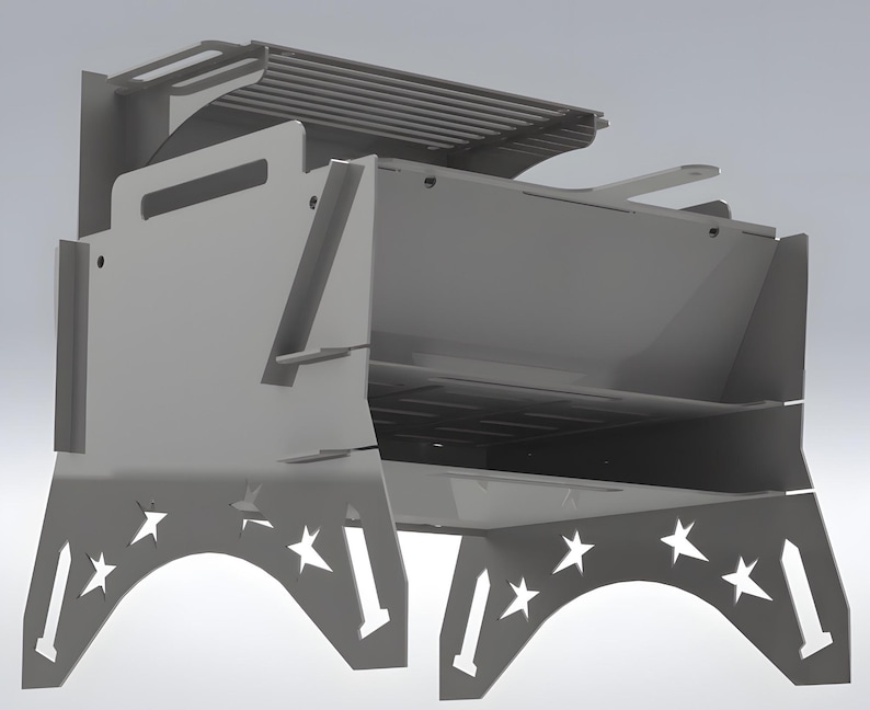 Collapsible Fire Pit for Camping,firepit Bbq,portable Barbecue,dxf File ...