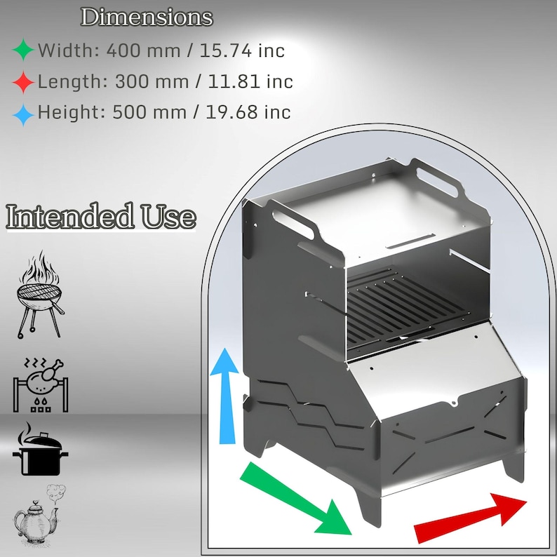 Collapsible Fire Pit for Camping, Dxf Files for Plasma and Laser ...
