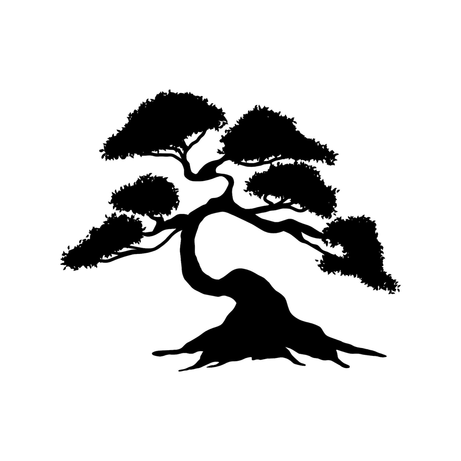 Bonsai Tree Metal Wall Art, Japanese Tree Silhouette, Minimalist Nature ...