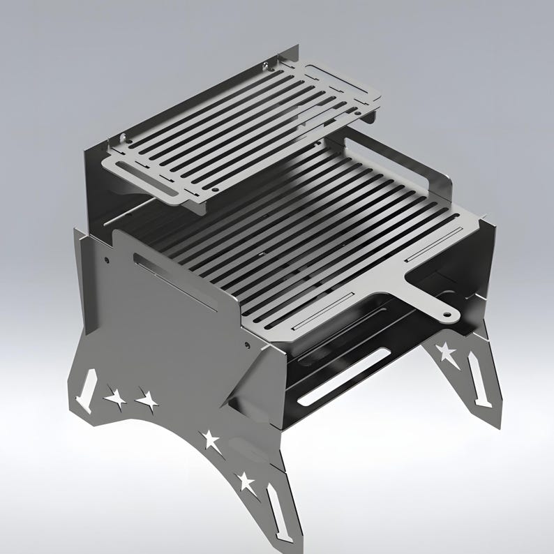 Collapsible Fire Pit for Camping,firepit Bbq,portable Barbecue,dxf File ...