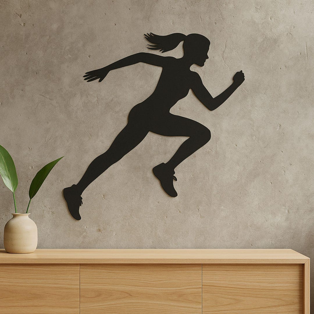 Running Woman Metal Wall Art: CNC Laser Cut File (digital Download - Etsy