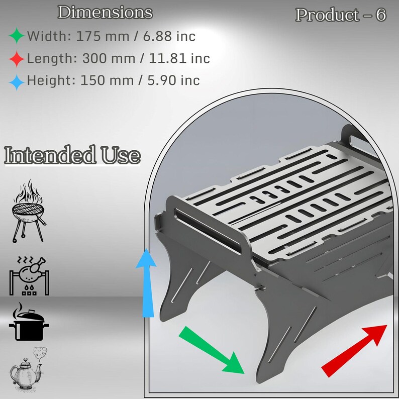 7 Sets Instant BBQ Dxf File, Dxf File for Metal BBQ, Dxf Files for ...