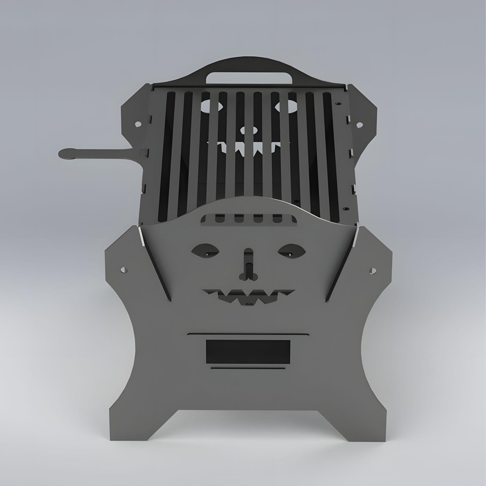 Outdoor Skull Bbq Fire Pit | Cnc Cut Grill | DXF DWG PDF Files ...