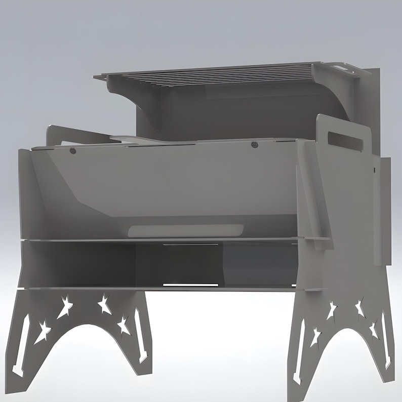 Collapsible Fire Pit for Camping,firepit Bbq,portable Barbecue,dxf File ...