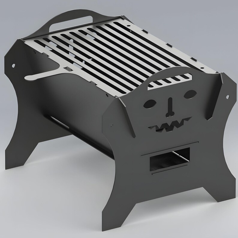 Outdoor Skull Bbq Fire Pit | Cnc Cut Grill | DXF DWG PDF Files ...