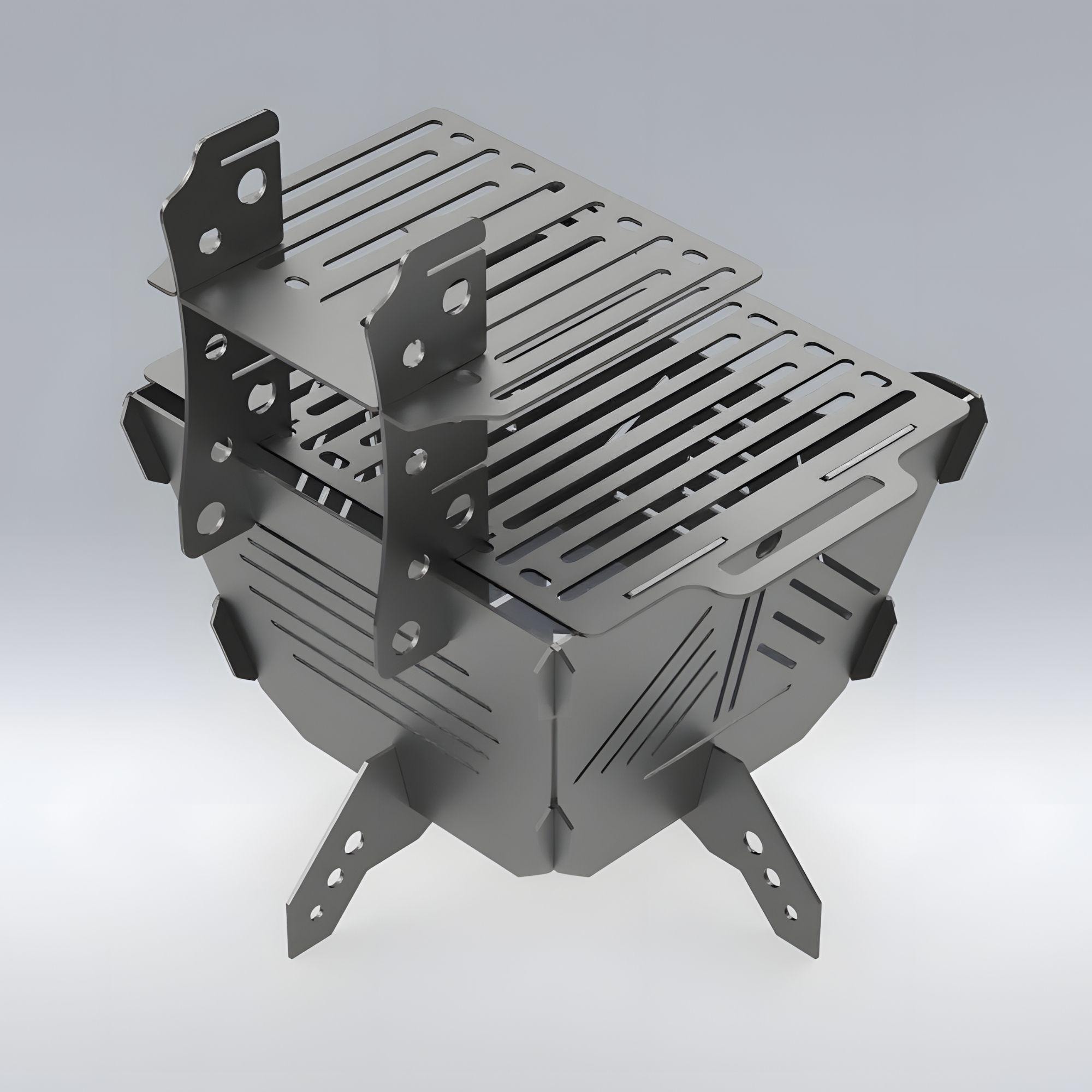 Collapsible BBQ Fire Pit DXF Design: CNC Laser Cut Files (digital ...