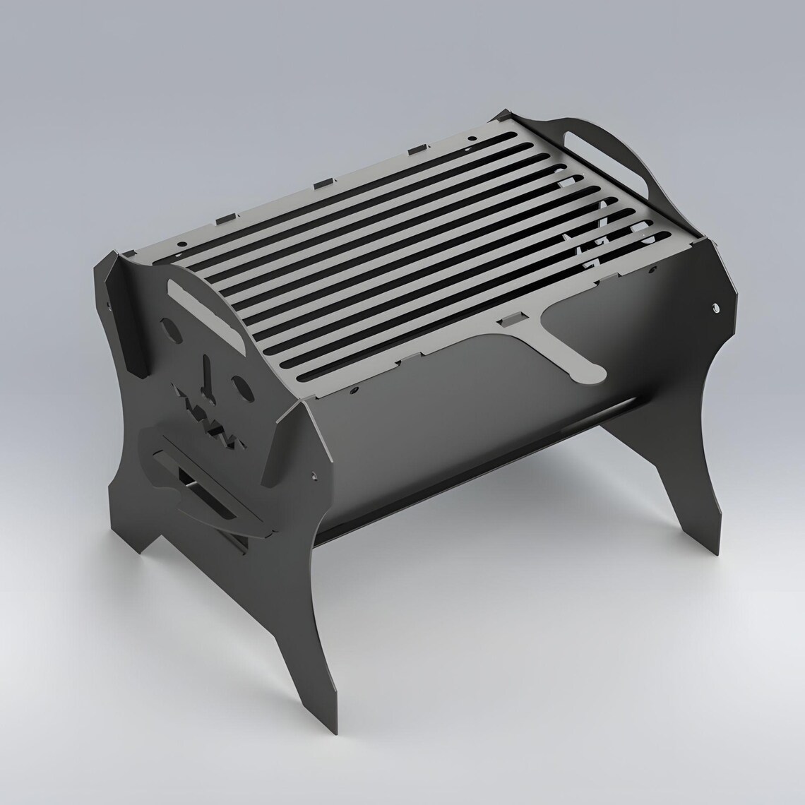 Outdoor Skull Bbq Fire Pit | Cnc Cut Grill | DXF DWG PDF Files ...