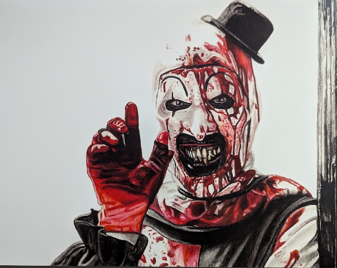 A4 Artwork Horror Print of Art the Clown From the Terrifier, From the ...