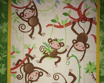 100% Cotton Fabric Panel Roughly 36 X 44 BABY Blocks Crib Quilt Blanket ...