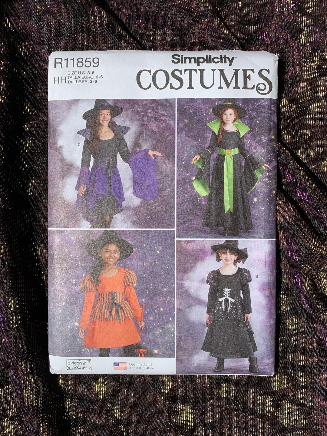Child's Costume Pattern Witch's Dress Princesses' Gown Renaissance Robe ...