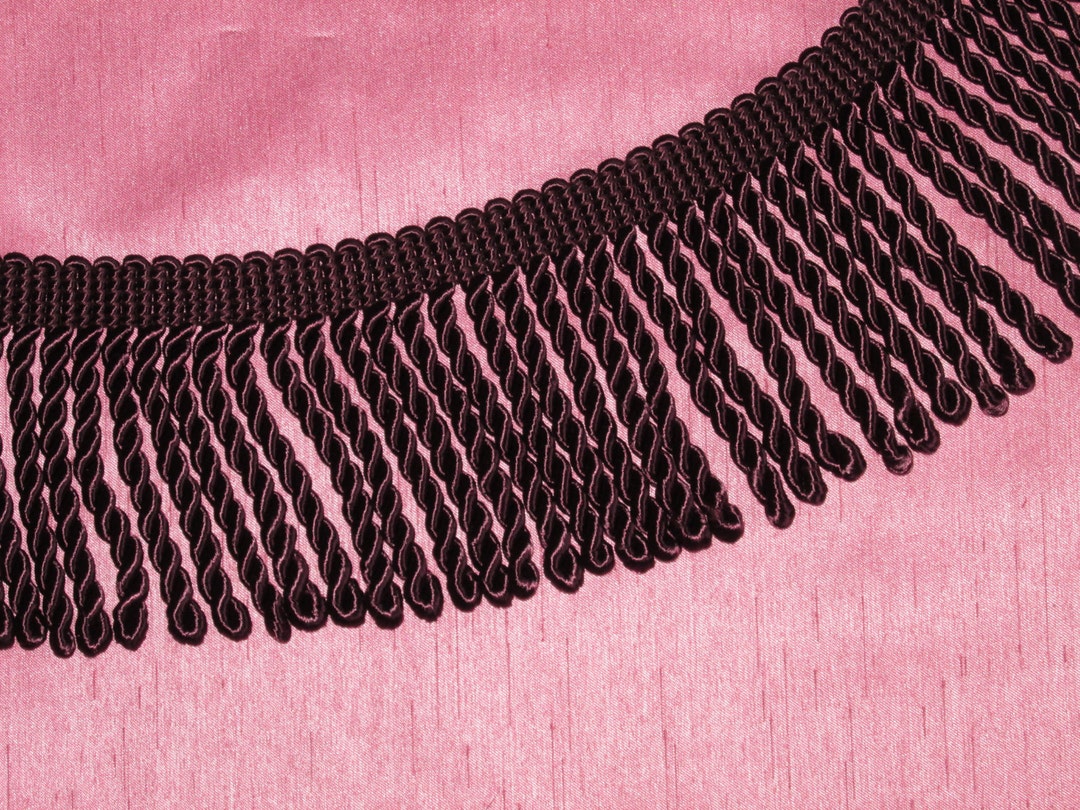 3" Long Dark Burgundy Bullion Fringe Light Weight Lustrous Shiney ...
