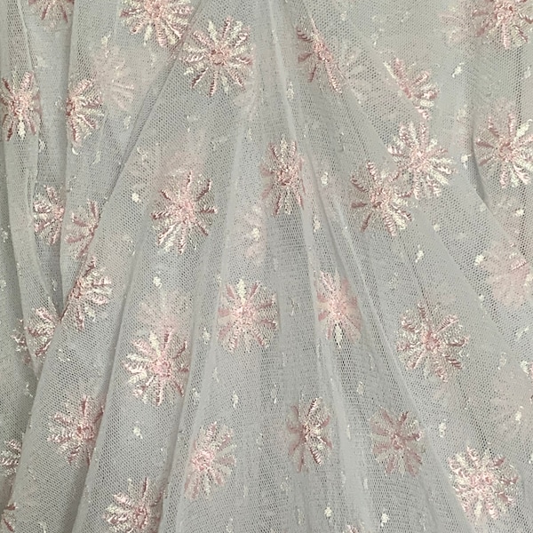 Embroidered Floral Netting Fabric - Etsy