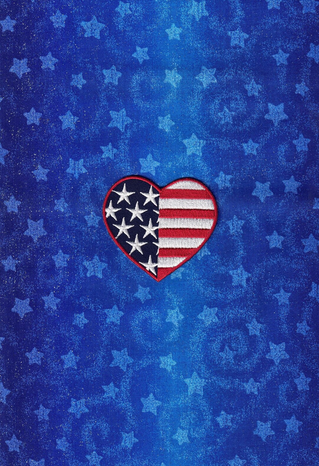 Actual Applique - Not a Download - Red White and Blue Patriotic Heart ...