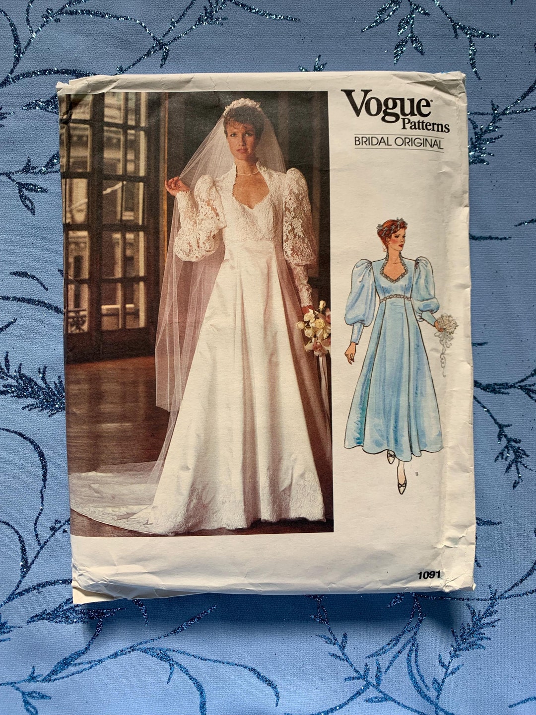 Vintage Vogue Bridal Pattern 1091 Misses' Size 14 Wedding Gown ...