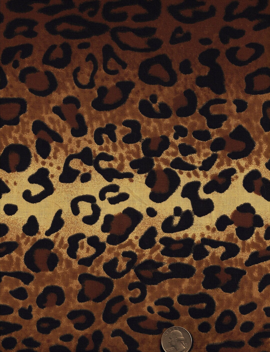 44" Wide Spotted Animal Skin Print All Cotton Fabric Ombre Tan, Brown ...