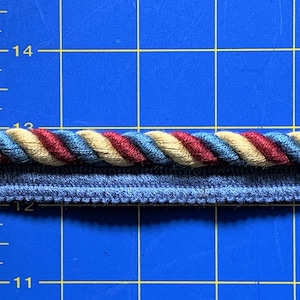 Conso 1/2" Wide, 3-ply Cording With 1/2" Lip Trim: Country Blue, Dark ...