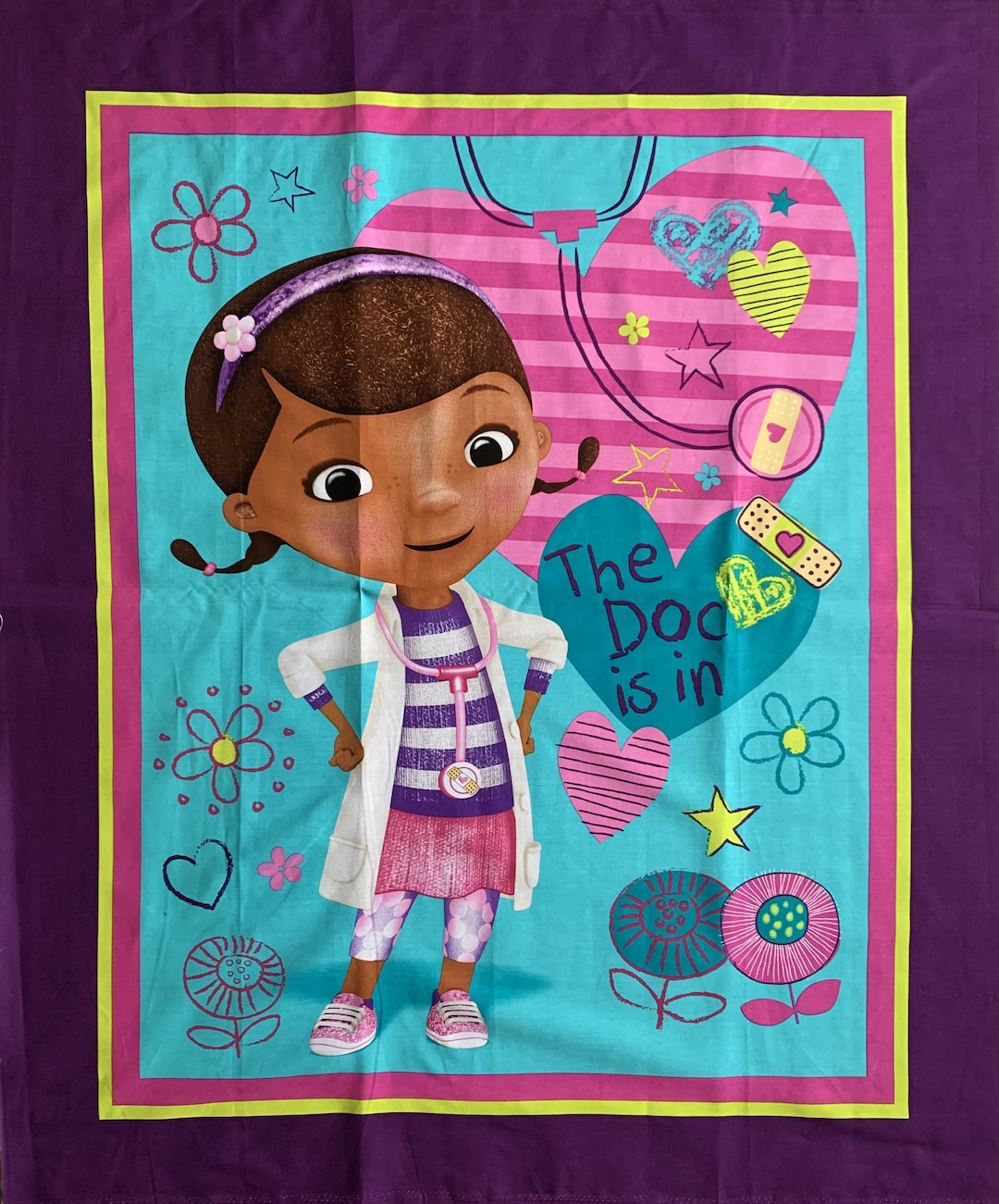 35" X 45" the Doc is in Disney Crib Quilt Blanket Wall Hanging All ...