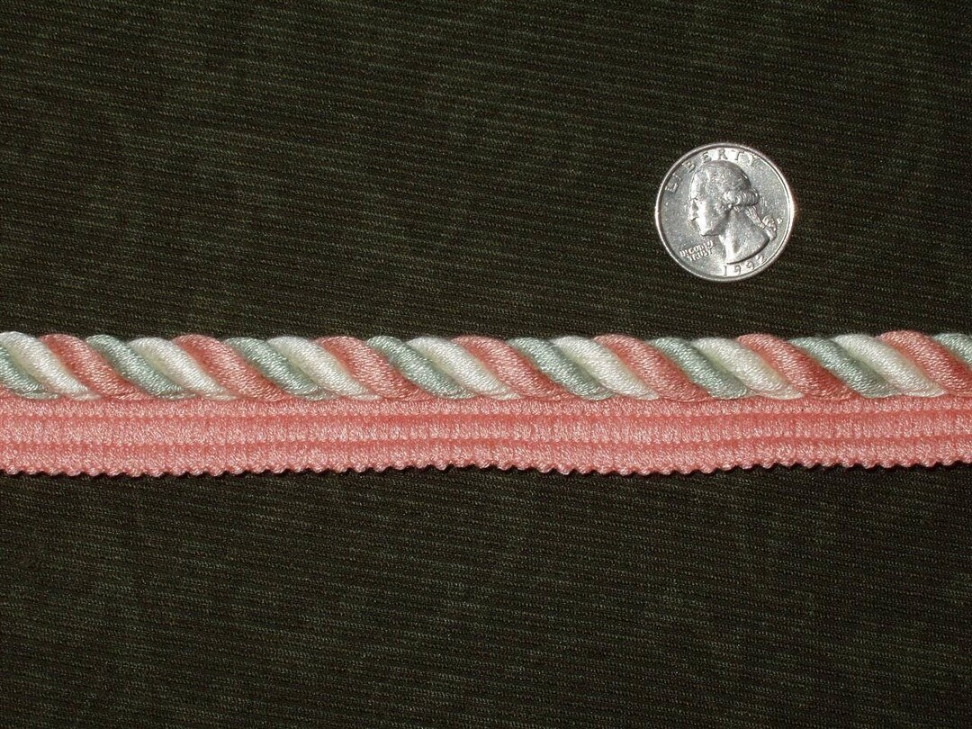 Conso 3-ply Cording With Lip, Coral, Sage, Off-white or Ivory Trim 1/2 ...