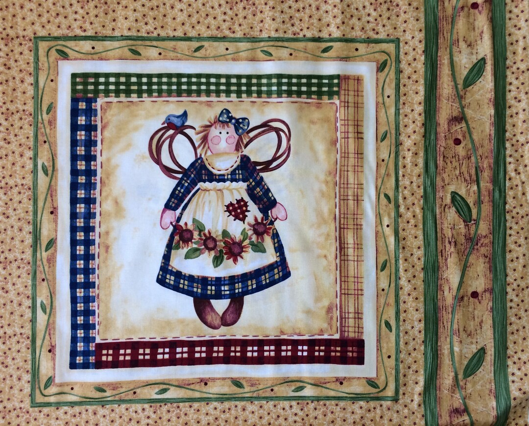 1 Yard X 45" Four Different Pillow Panels, an Angel for Every Season ...