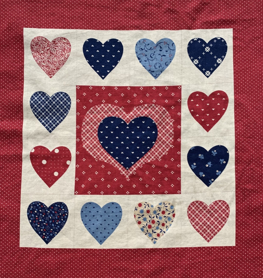 1 Vintage Pillow Panel All Cotton Fabric 13.5" Wide X 16.5" Tall ...