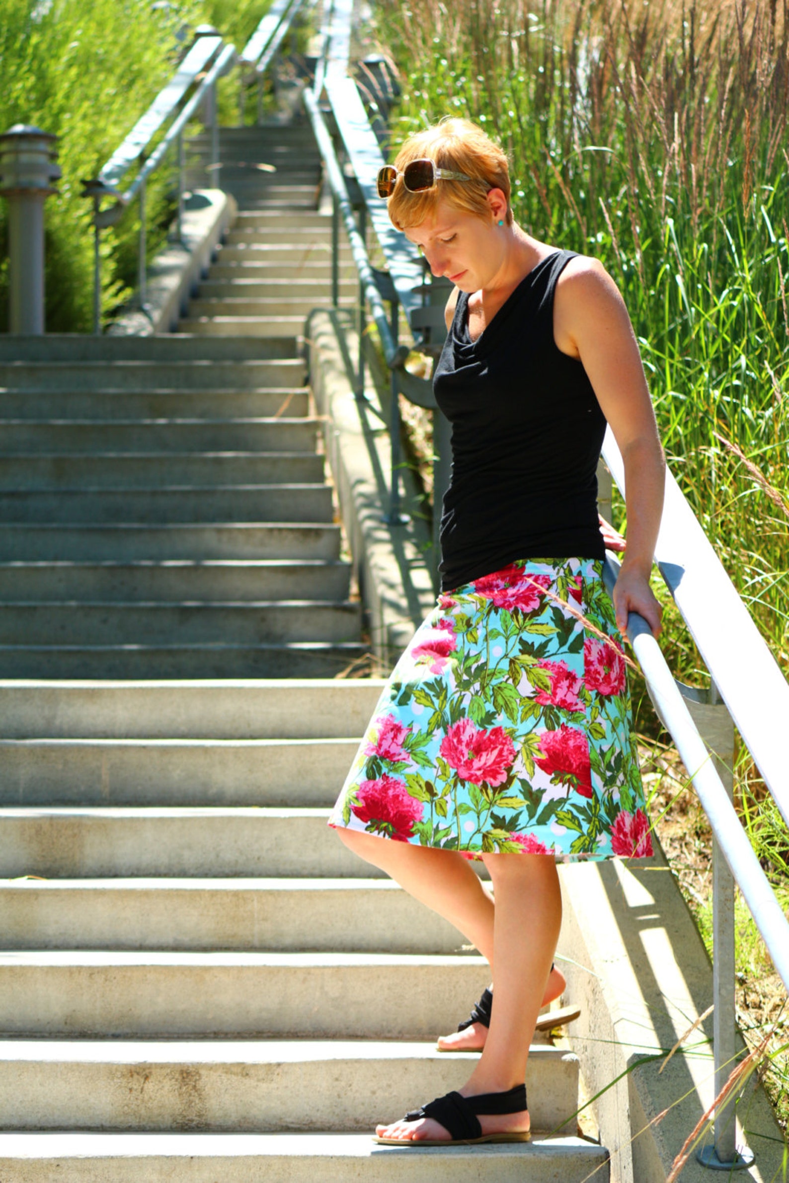 Spring Flowers A Line Skirt, Amy Butler Skirt, Custom Made in All Sizes ...