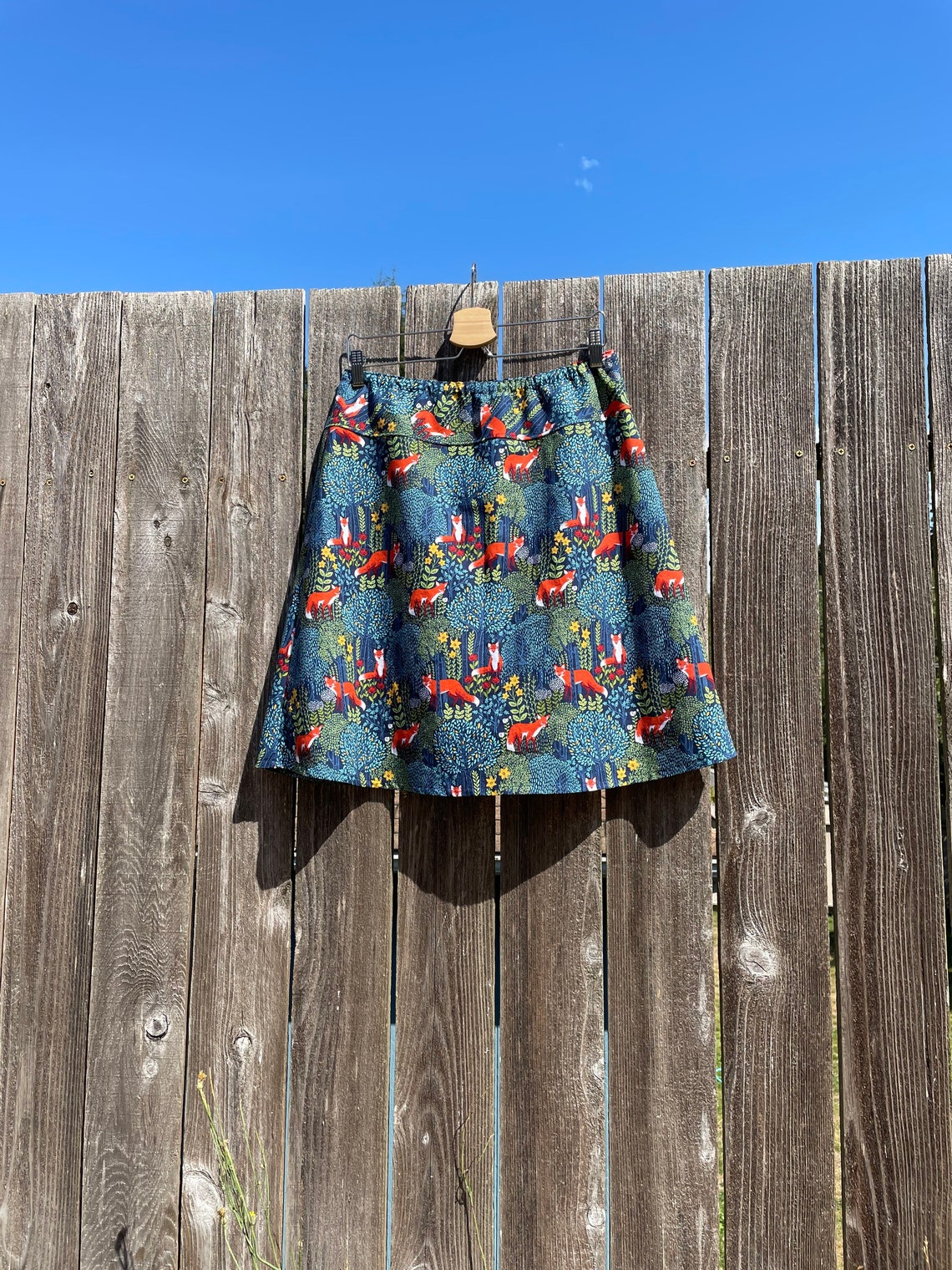 Navy Blue Fox Skirt Simple A-line Skirt Fox Skirt Available - Etsy