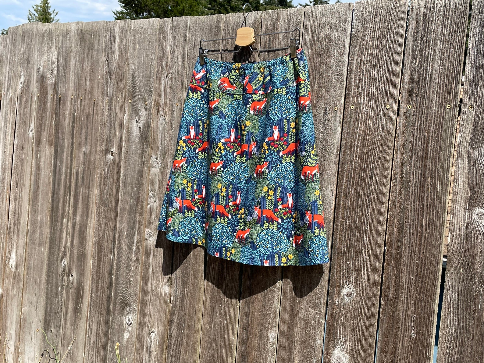 Navy Blue Fox Skirt Simple A-line Skirt Fox Skirt Available - Etsy