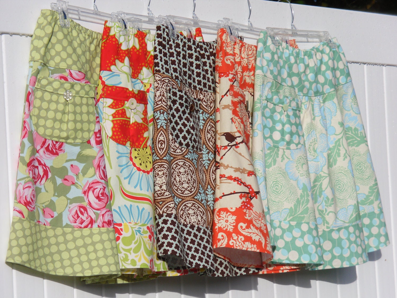 Custom A-line Skirt: Choose Your Own Fabric, Semi-gathered - Etsy