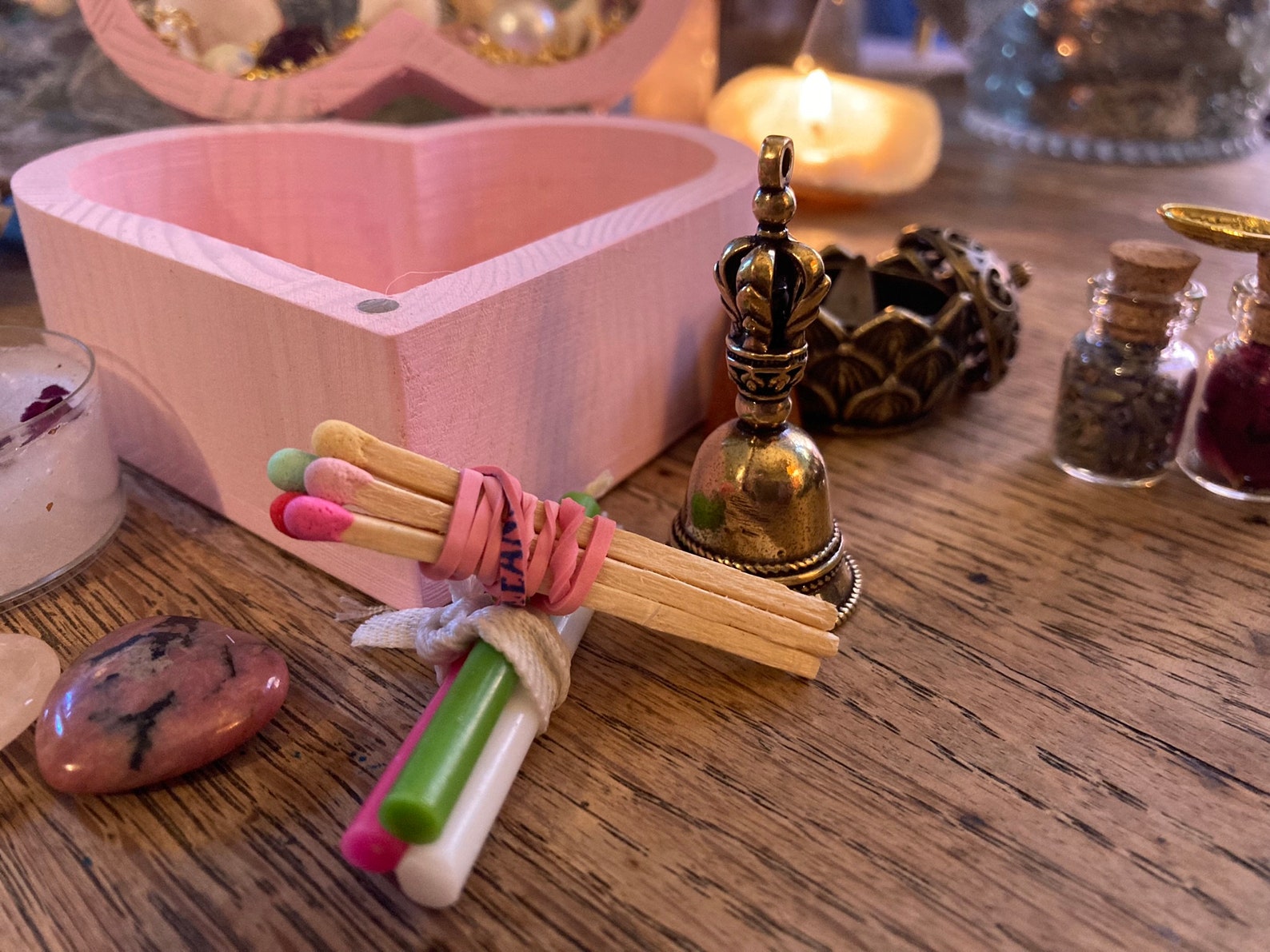 Handmade Mini Aphrodite Altar Kit: Heart Box With Crystals & Statue - Etsy
