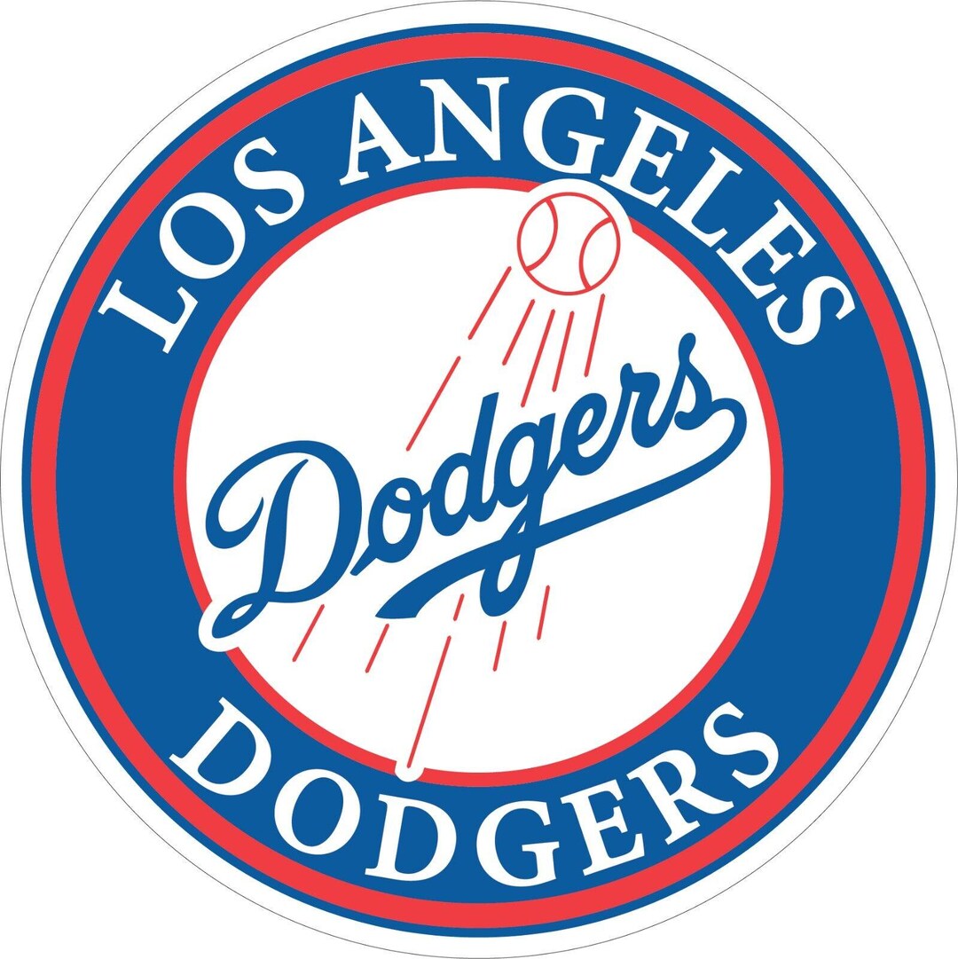 Round Los Angeles Dodgers Vinyl Sticker Decal for Laptop Car Truck ...