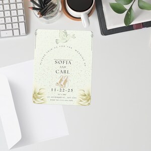 Editable Cream Printable Wedding Invitation With Flowers and Designs ...