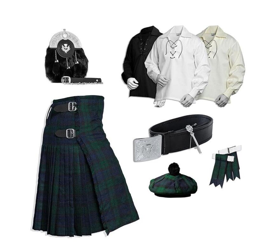 Highland Scottish Traditional Kilt Outfit - Traditional Tartan Kilt ...