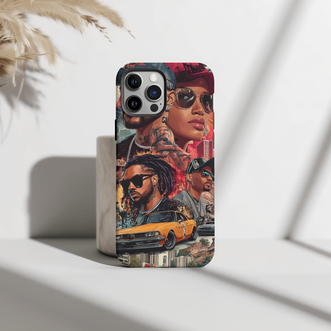 Retro Wired Magazine Collage Tough iPhone Case Rappers, Lifestyle ...
