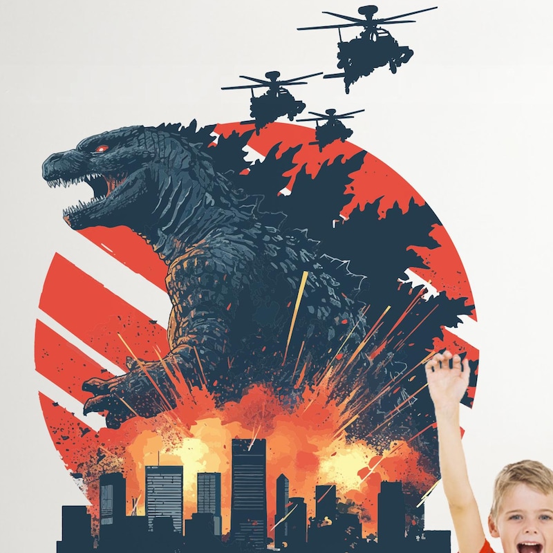 Godzilla Wall - Etsy