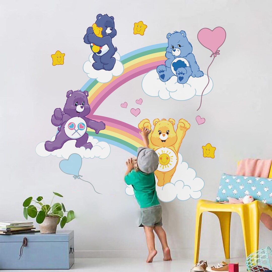 Care Bear Wall Decal Good Luck Bear Wall Art Wish Bear Wall Sticker ...