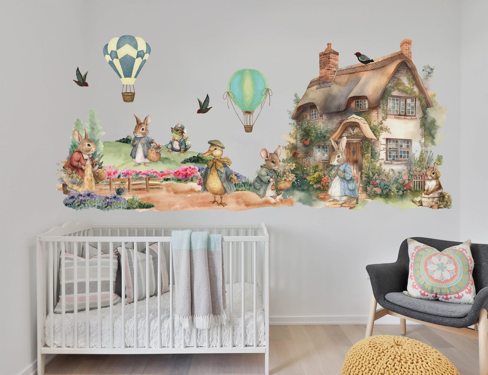 Peter Rabbit Wall Decal Peter Rabbit Wall Art Benjamin Bunny Wall ...