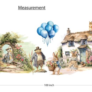 Peter Rabbit Wall Decal Peter Rabbit Wall Art Rabbit Wall Sticker Farm ...