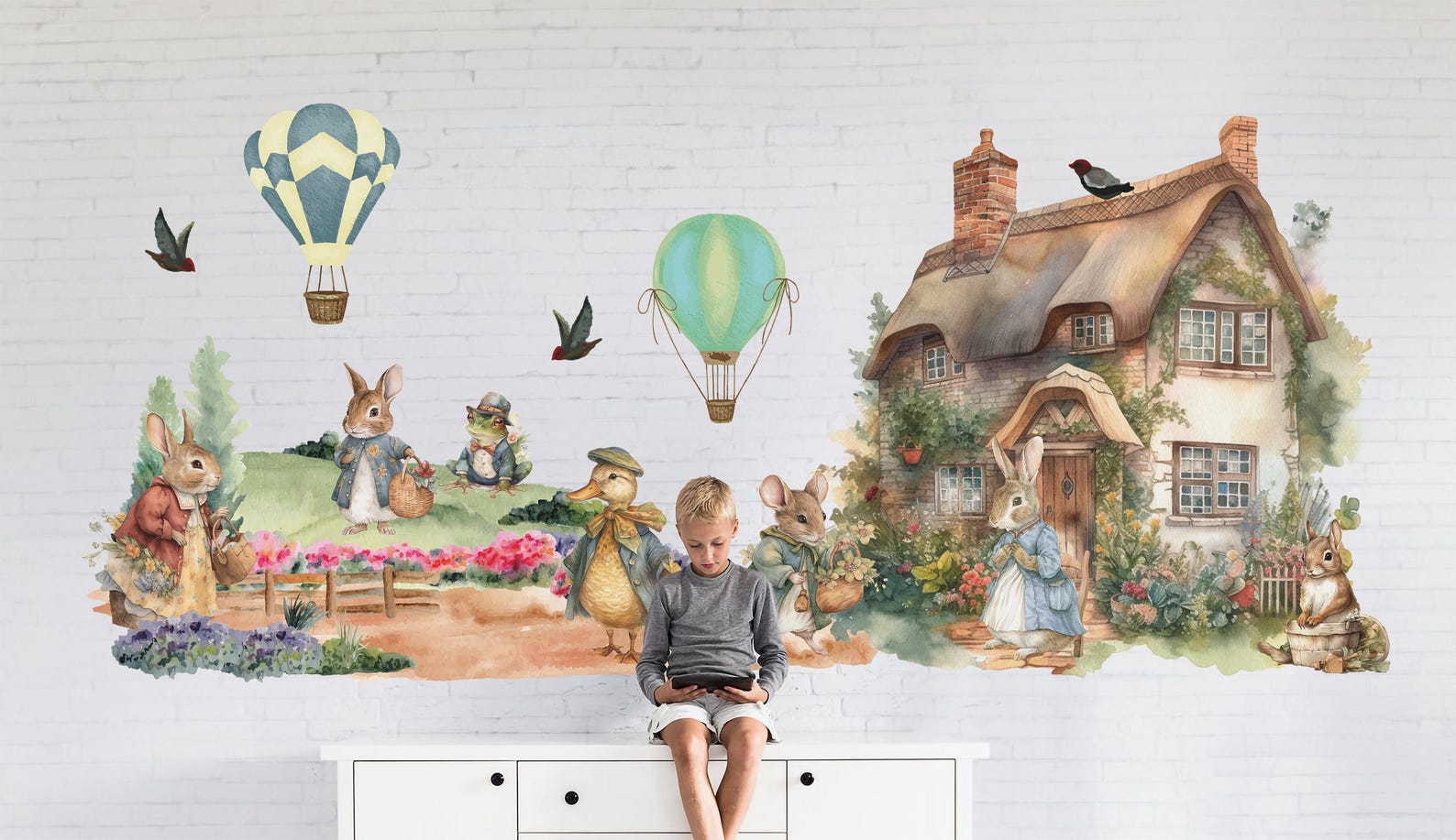 Peter Rabbit Wall Decal Peter Rabbit Wall Art Benjamin Bunny Wall ...