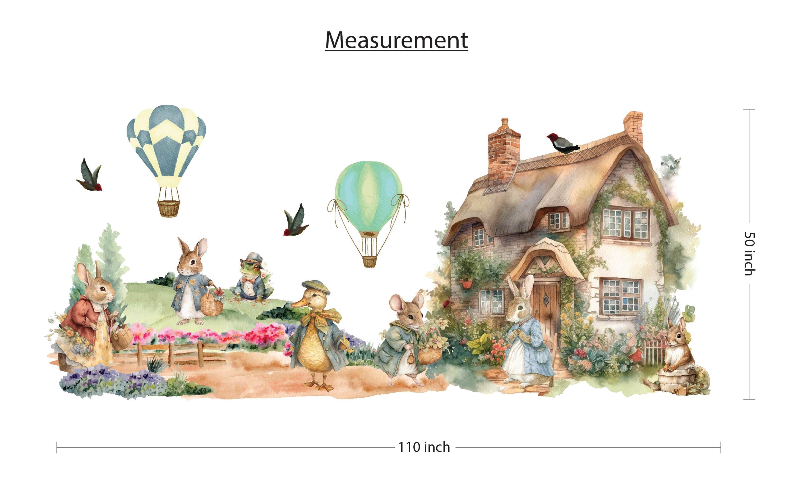 Peter Rabbit Wall Decal Peter Rabbit Wall Art Benjamin Bunny Wall ...