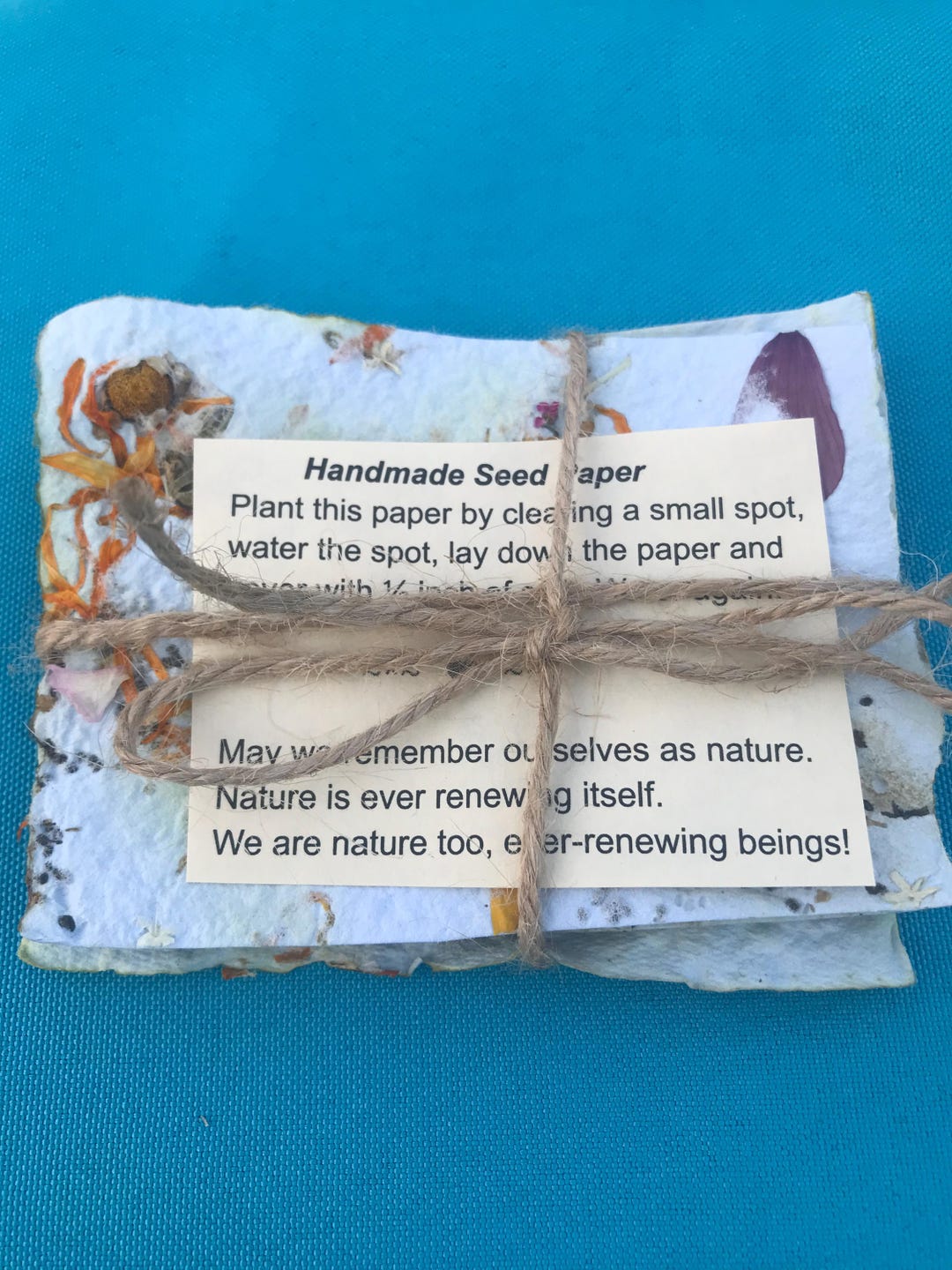 Mini Seed Paper Set, 2"x3" Handmade Paper - Etsy