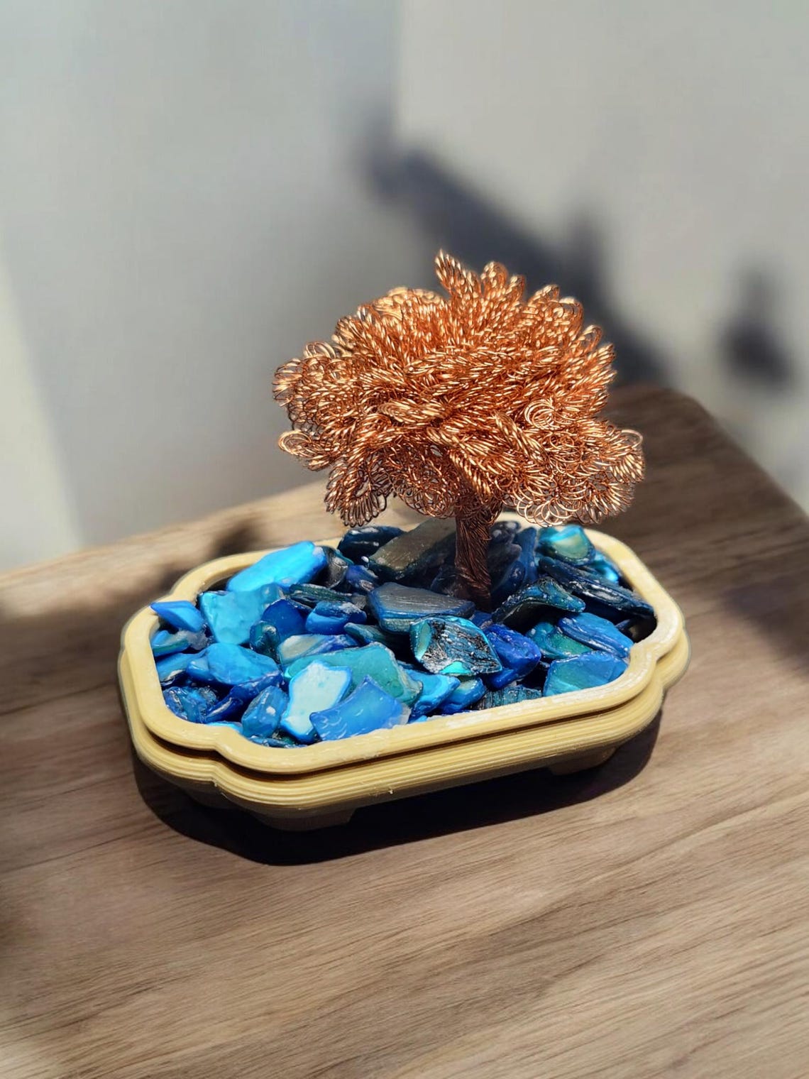 Copper Tree Sculpture Art Handcrafted Bonsai Art 3d Printed Planter ...