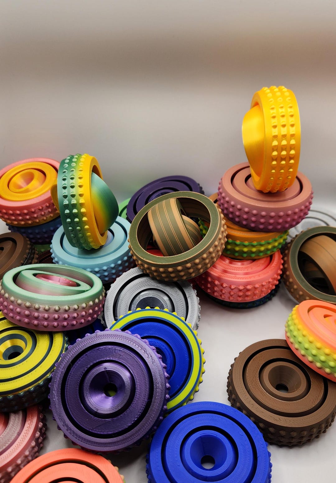 Gyro Fidgets | 3D Printed | 2.5 Inch Flexi Toy | Single or 5 - Pack ...