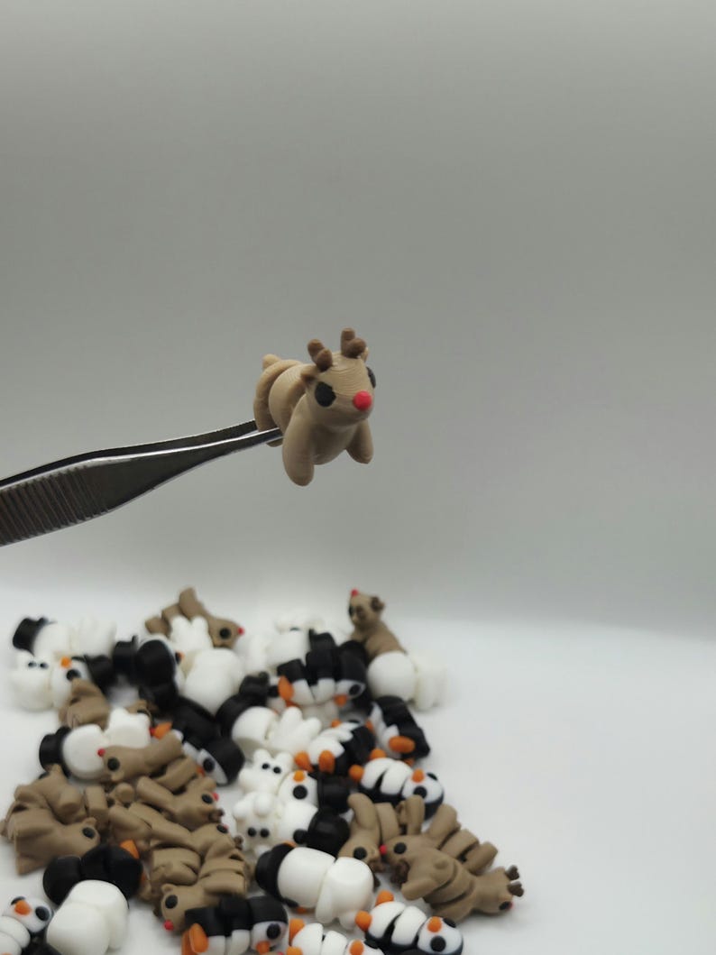 Snowmen, Penguins and Reindeer Minis | 3D Printed | Articulated Flexi ...